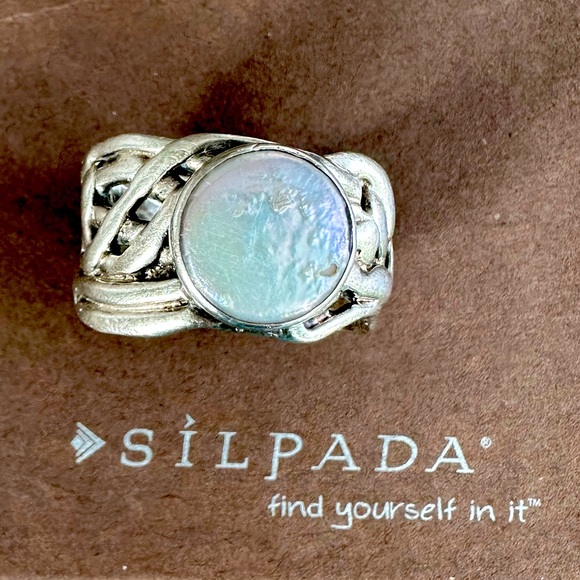 Silpada | Jewelry | Silpada Size Sterling Silver Ring Wone Coin Pearl ...